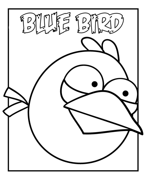 Kids-n-fun.com | Coloring page Angry Birds blue bird Kids-n-fun.com | Coloring page Angry Birds blue bird